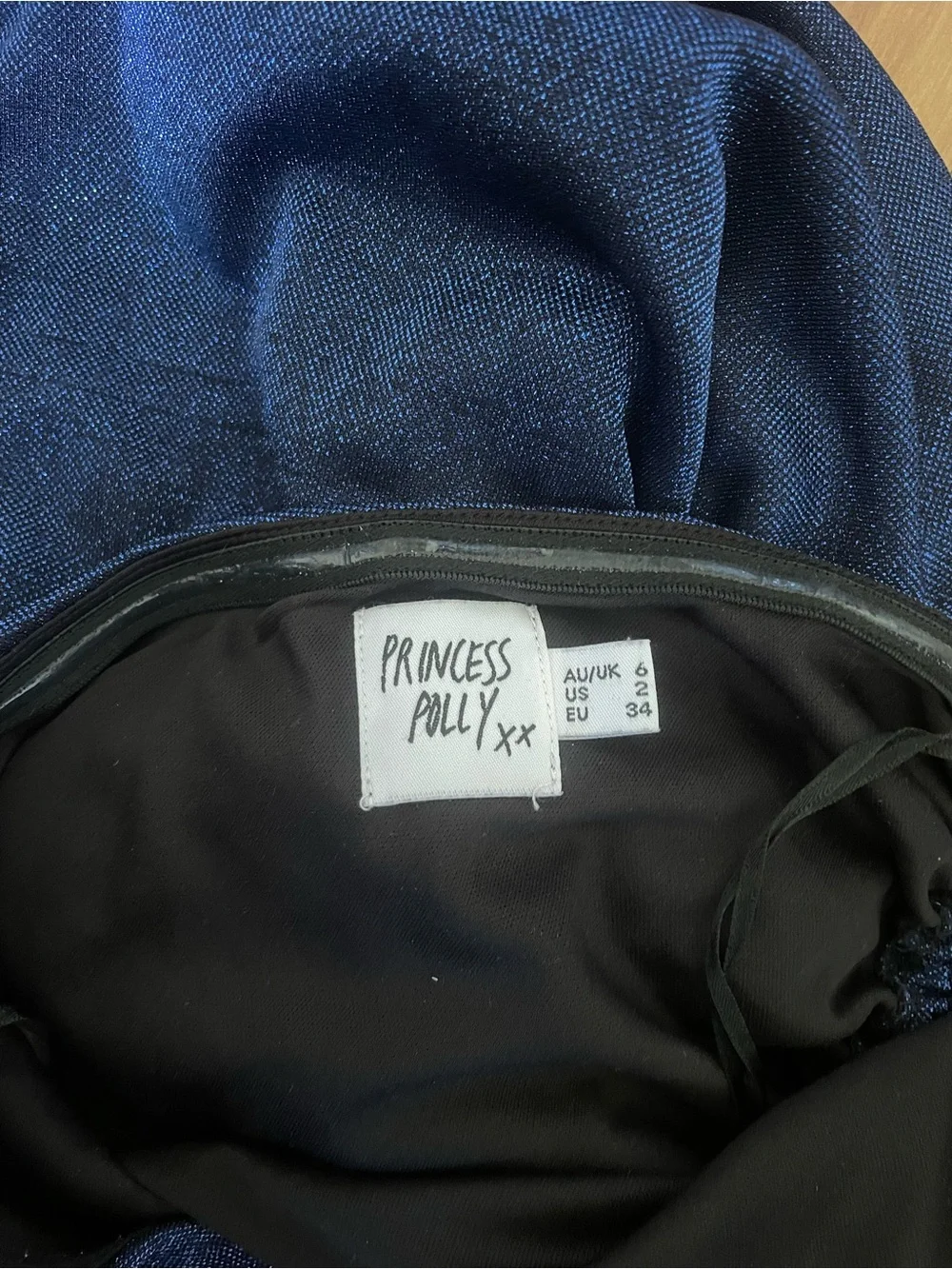 Princess Polly | Dresses | Princess Polly Donelli Strapless Dress Navy ...